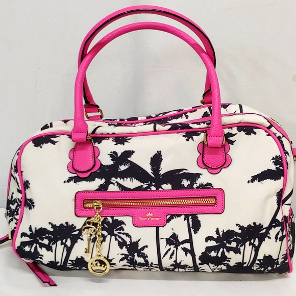 Juicy Couture | Bags | Juicy Couture Black Pink And White Weekender Bag ...